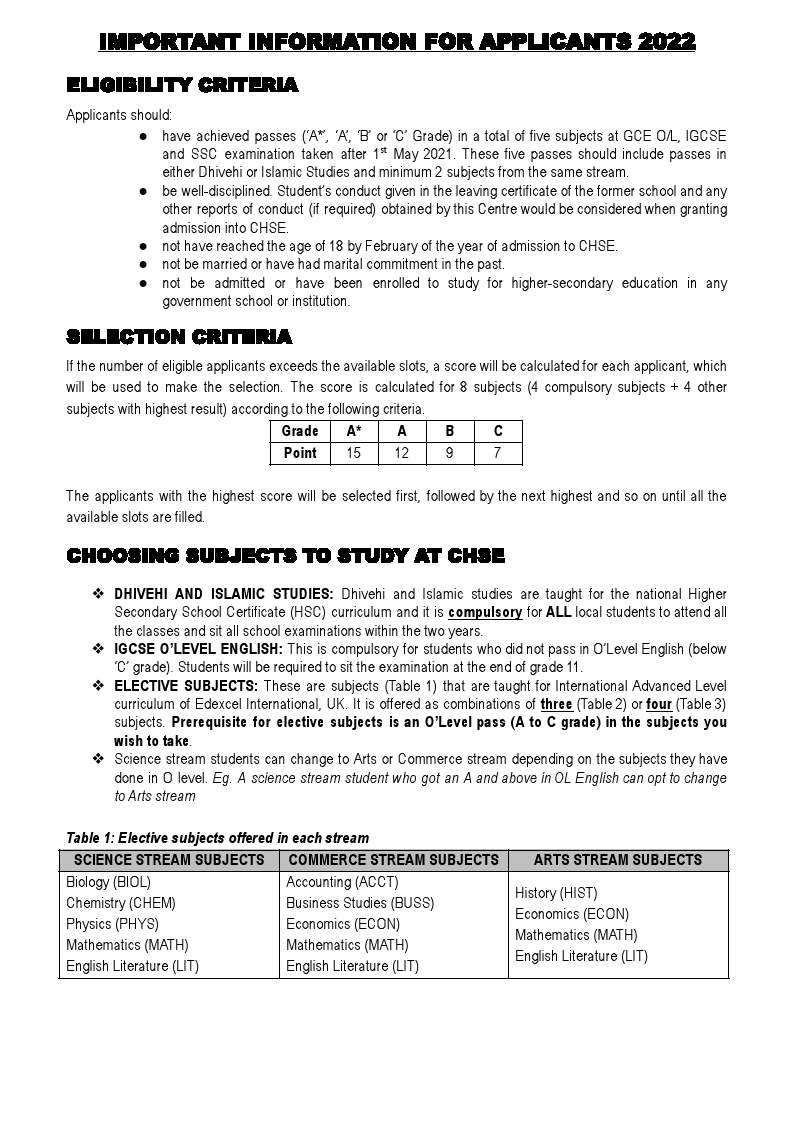 CHSE - Students - Enrollment